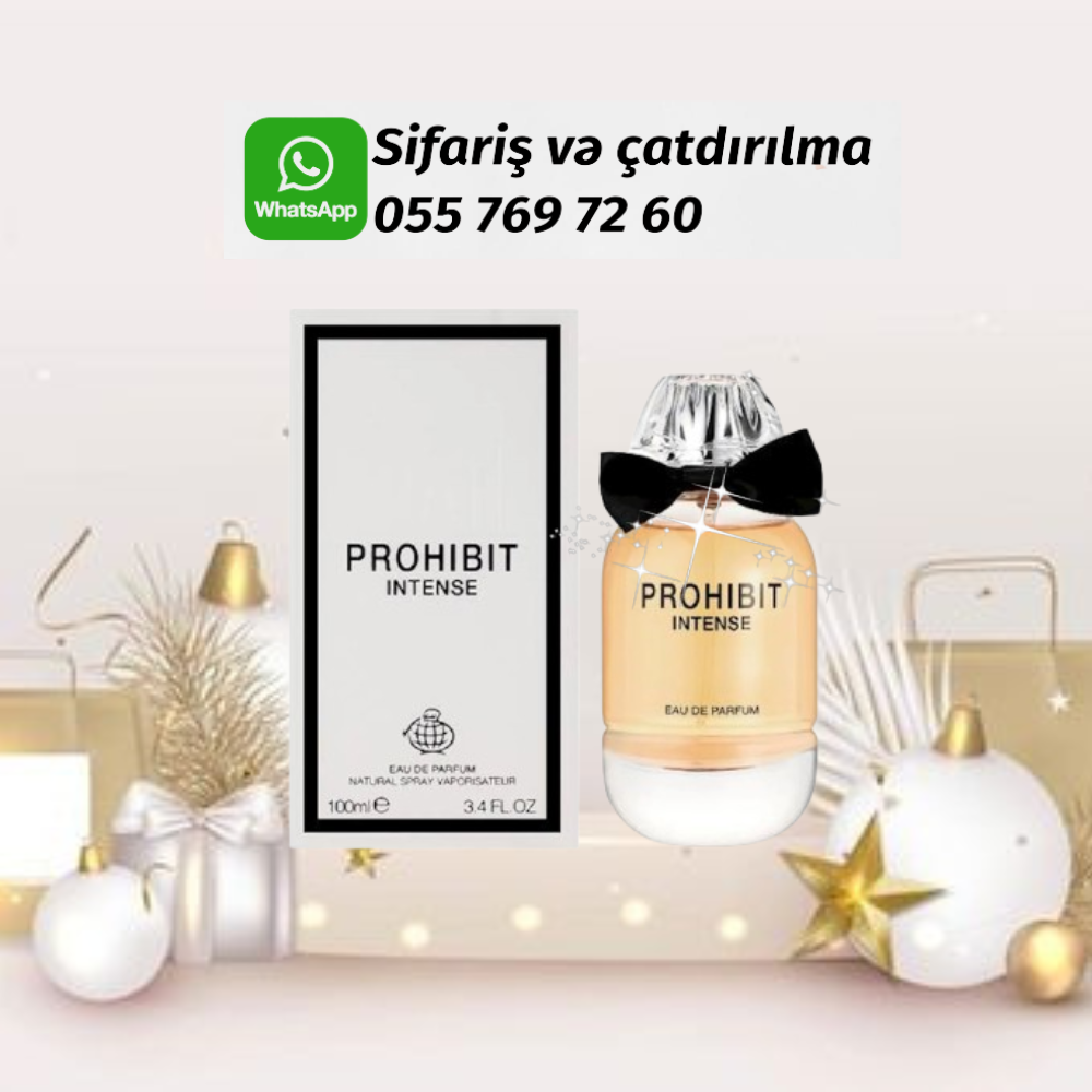 Fragrance world Prohibit İntense - 055 769 72 60